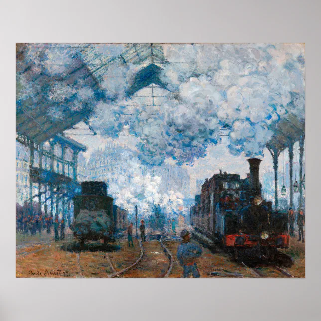 Gare Saint-Lazare Train Station by Claude Monet Poster | Zazzle