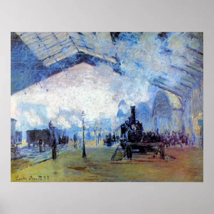 Gare Saint-Lazare Train Station by Claude Monet Poster | Zazzle