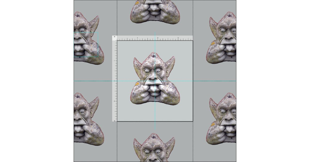 Gargoyle Print Fabric | Zazzle