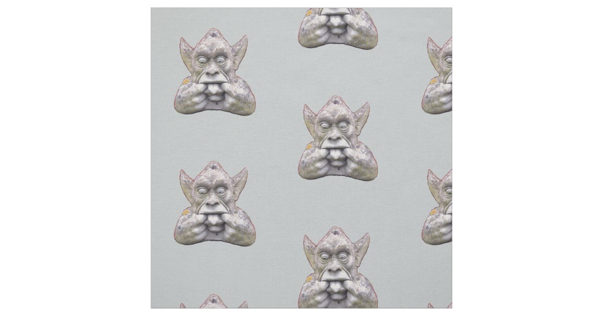 Gargoyle Print Fabric | Zazzle