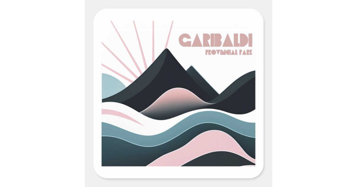 Garibaldi Provincial Park Colored Hills Square Sticker | Zazzle