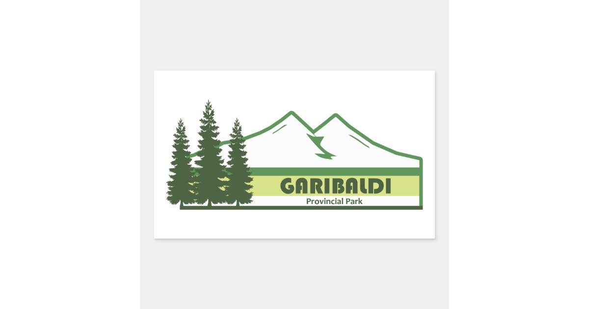 Garibaldi Provincial Park Green Stripes Rectangular Sticker | Zazzle