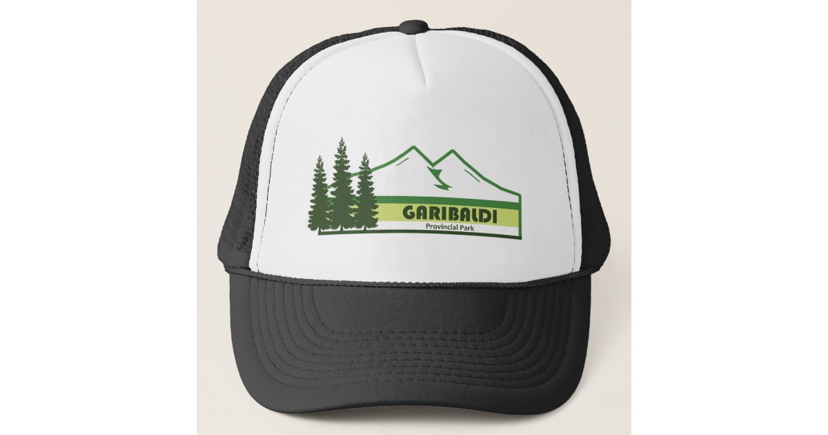 Garibaldi Provincial Park Green Stripes Trucker Hat | Zazzle
