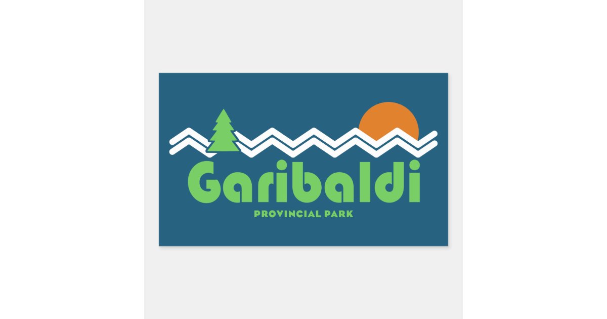 Garibaldi Provincial Park Retro Rectangular Sticker | Zazzle