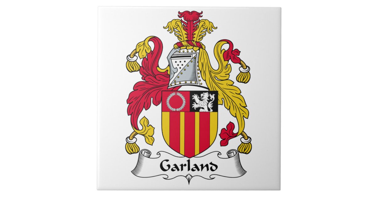 Garland Family Crest Tile | Zazzle