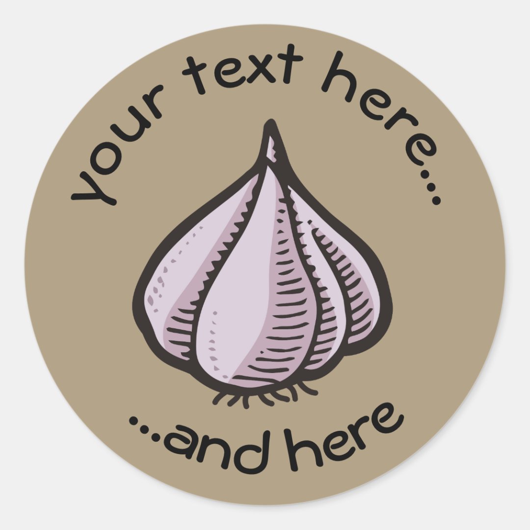 Garlic Bulb Classic Round Sticker | Zazzle
