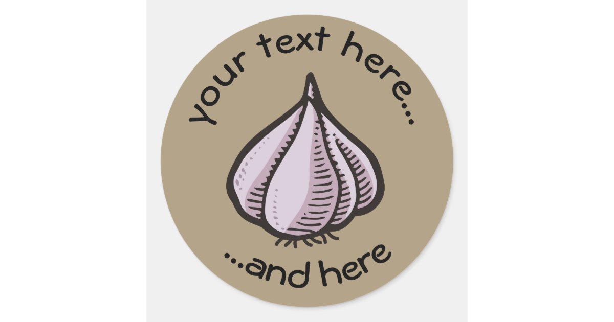 Garlic Bulb Classic Round Sticker | Zazzle