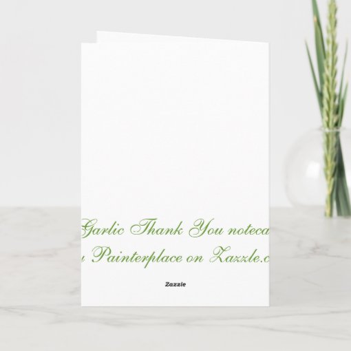 Garlic Thank You notecard | Zazzle