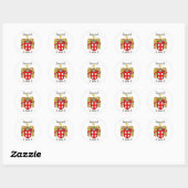 GARRETT FAMILY CREST - GARRETT COAT OF ARMS CLASSIC ROUND STICKER | Zazzle