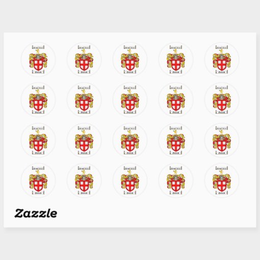 GARRETT FAMILY CREST - GARRETT COAT OF ARMS CLASSIC ROUND STICKER | Zazzle