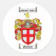 GARRETT FAMILY CREST - GARRETT COAT OF ARMS CLASSIC ROUND STICKER | Zazzle