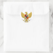Garuda Pancasila, t Arms Indonesia, Indonesia Classic Round Sticker ...