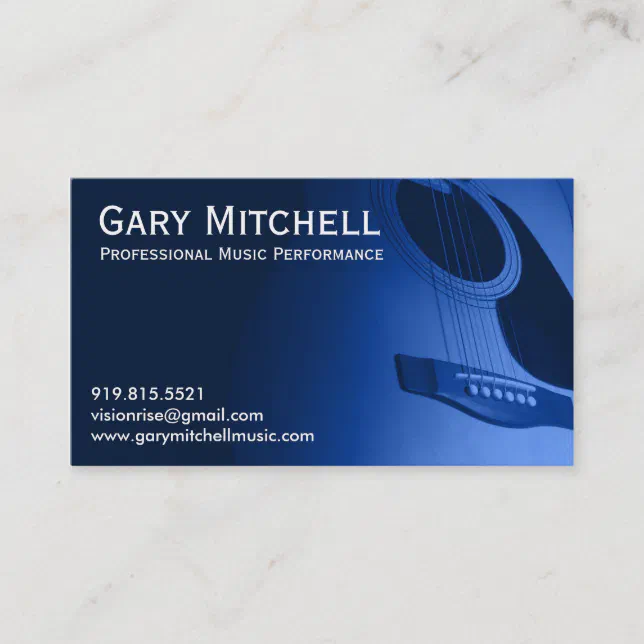 Gary Mitchell Music Business Card | Zazzle