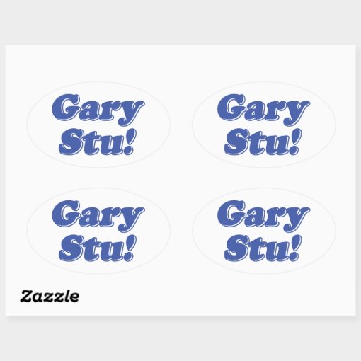 Gary Stu! Oval Sticker | Zazzle