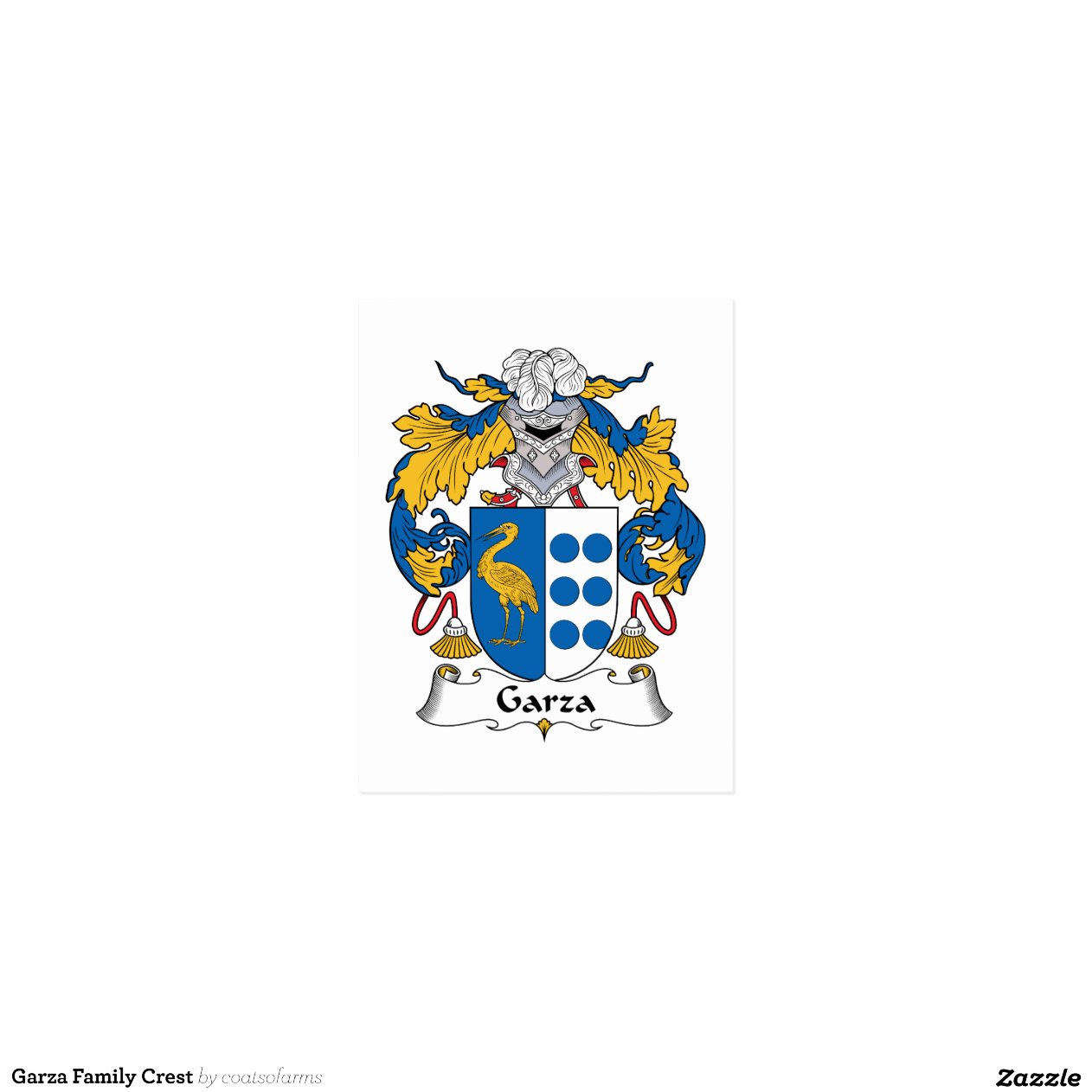 Garza Family Crest Postcard | Zazzle