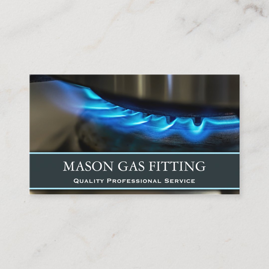 Gas Engineer / Fitter Photo Business Card | Zazzle