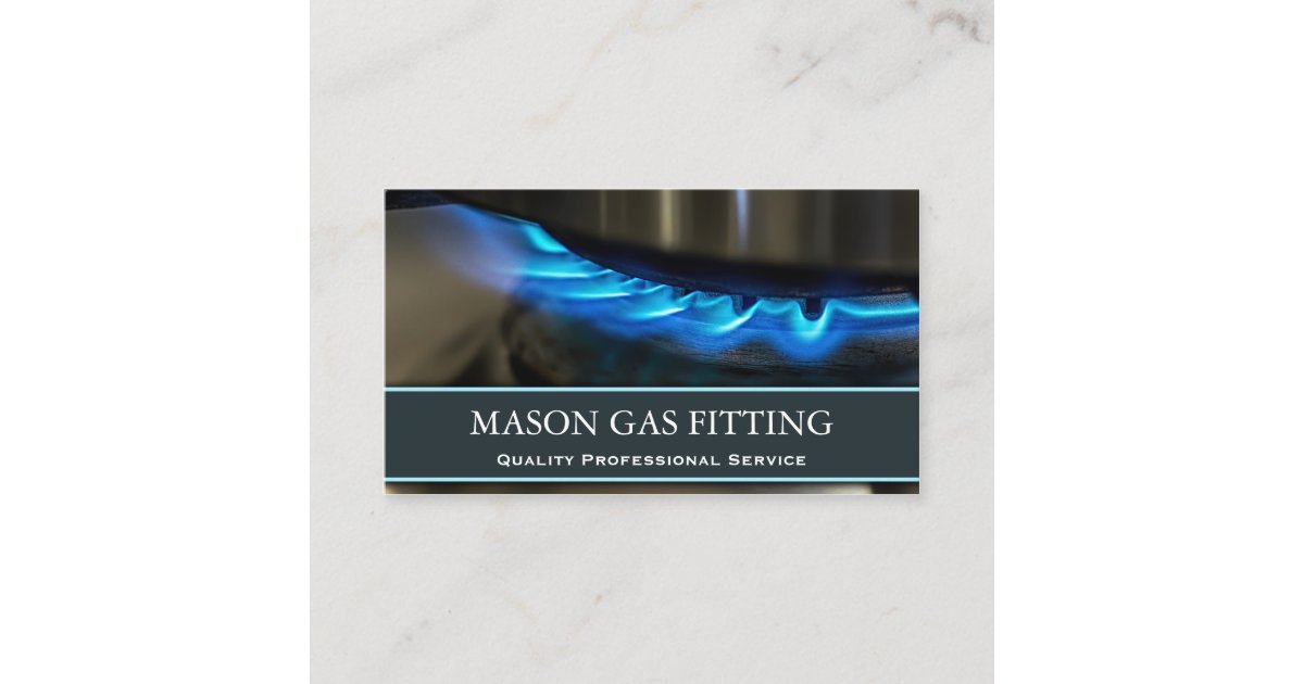 Gas Engineer / Fitter Photo Business Card | Zazzle