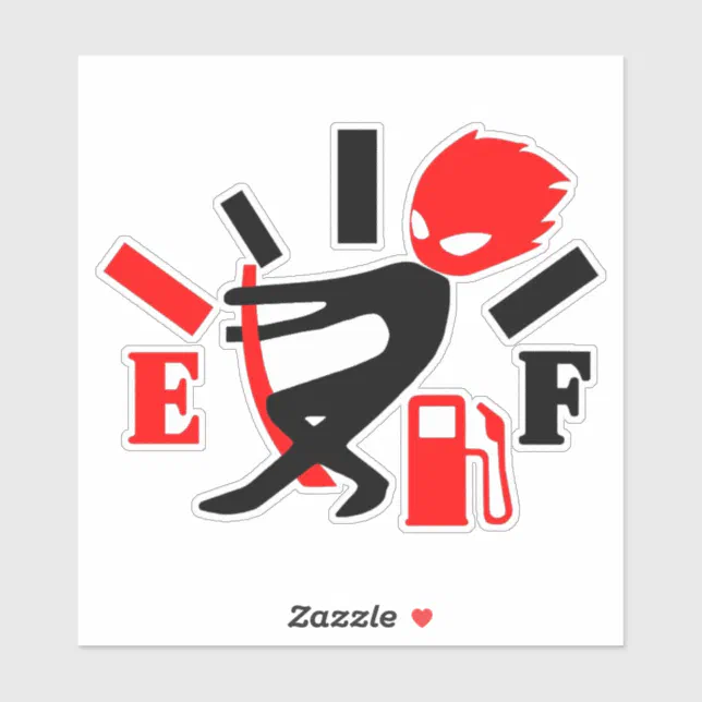 Gas Gauge Sticker | Zazzle