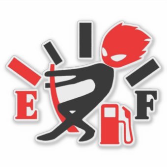 Gas Gauge Sticker | Zazzle