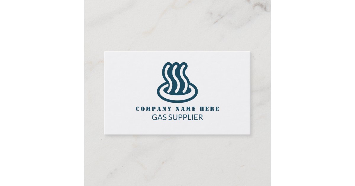 Gas Icon, Gas Engineer & Supplier Business Card | Zazzle