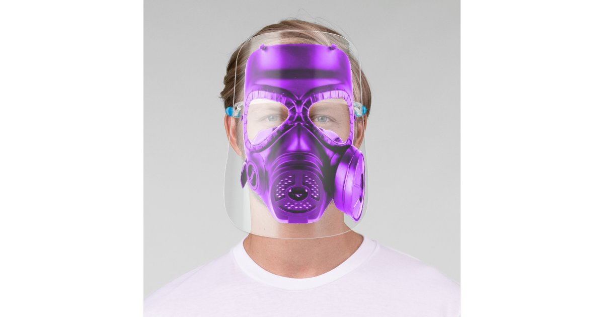 Gas Mask Face Shield - Purple | Zazzle
