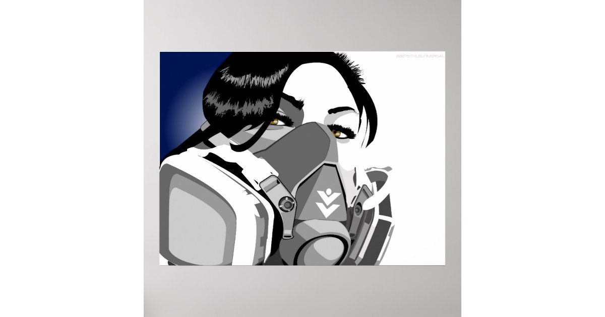 gas mask girl poster | Zazzle