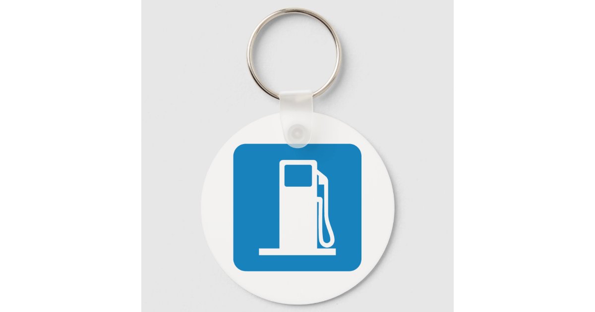 Gas Station Highway Sign Keychain | Zazzle