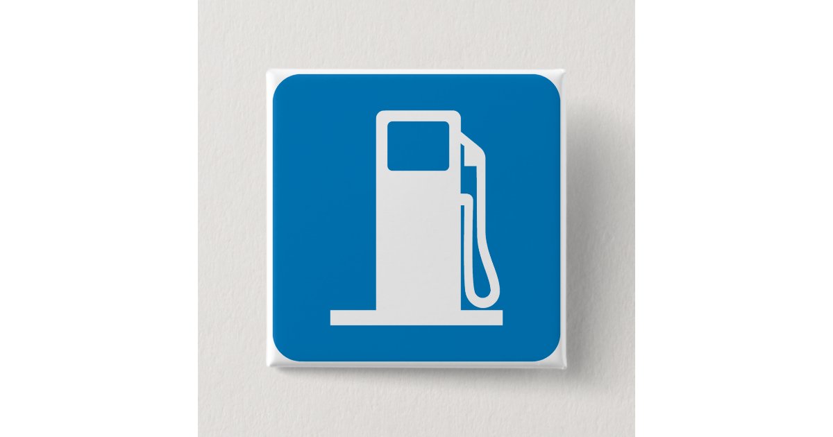 Gas Station Highway Sign Pinback Button | Zazzle