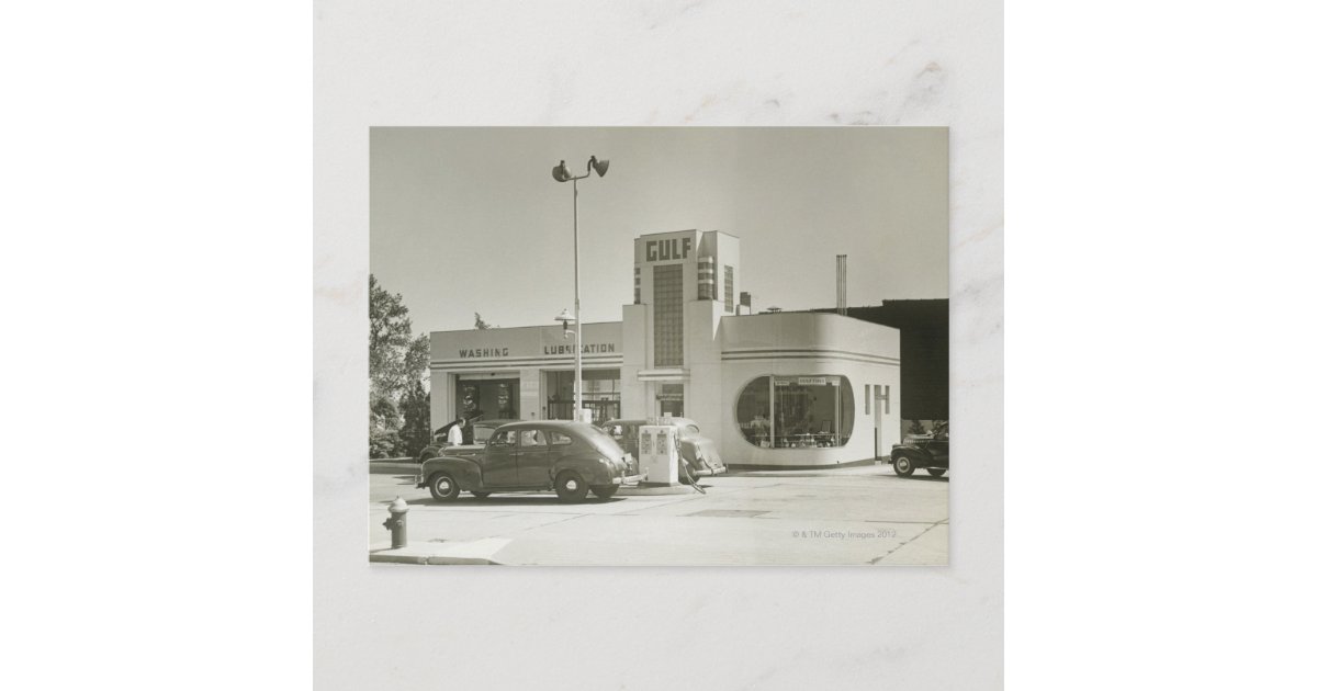 Gas Station Postcard | Zazzle