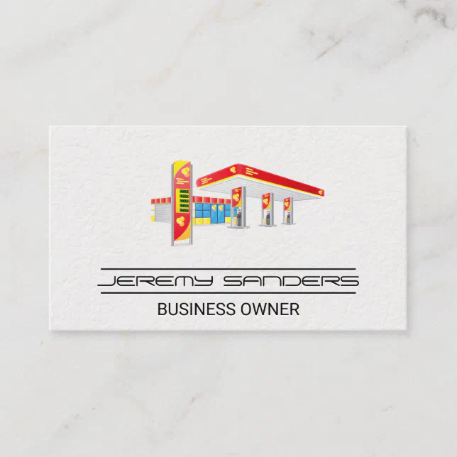 Gas Station | Shop Owner Business Card | Zazzle
