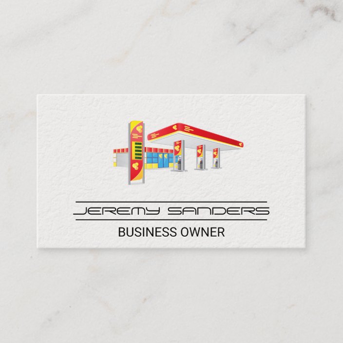 Gas Station | Shop Owner Business Card | Zazzle.com