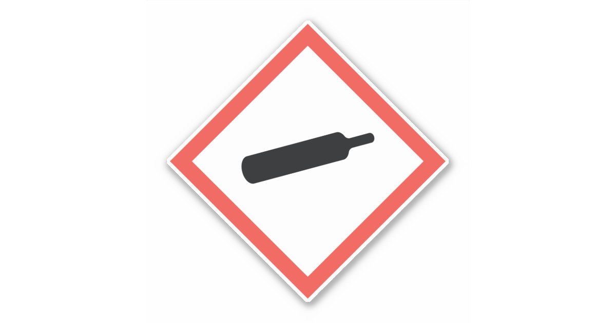 Gas Under Pressure COSHH Sticker | Zazzle