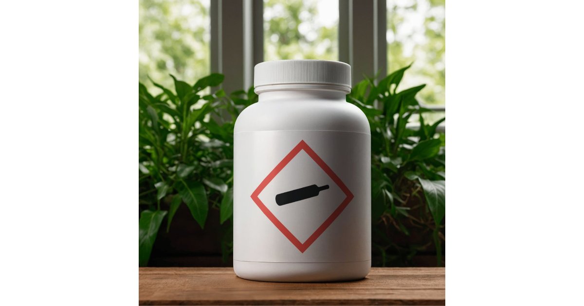 Gas Under Pressure COSHH Sticker | Zazzle