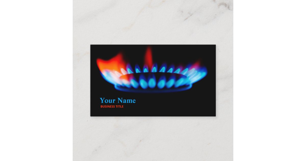 Gasfitter Service Technician Business Card | Zazzle