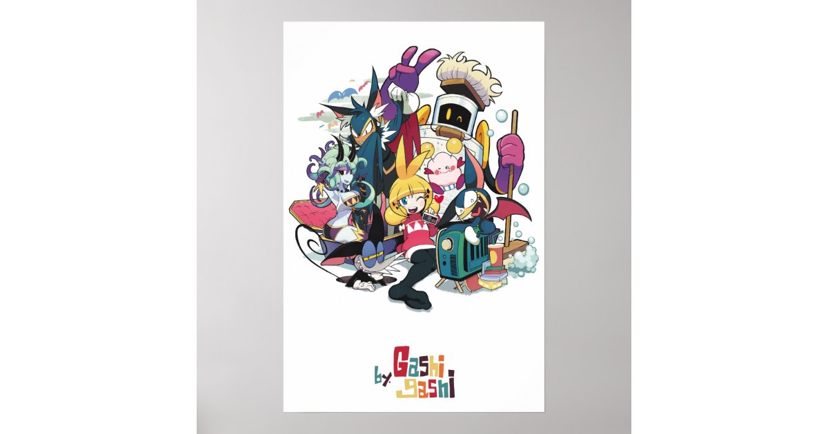 Gashi-gashi's original characters. poster | Zazzle
