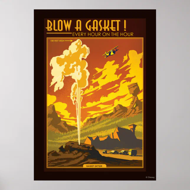 Gasket Geyser Illustration Poster | Zazzle