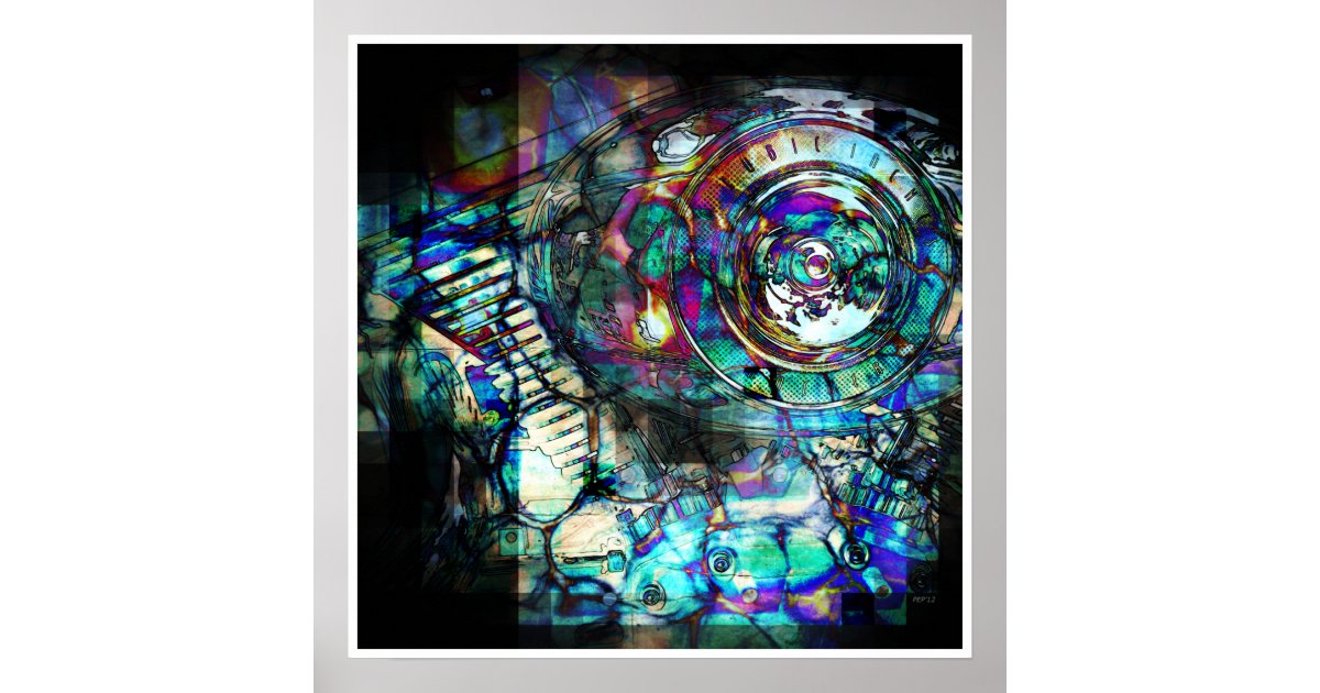 Gasoline Motorcycle Engine Poster | Zazzle