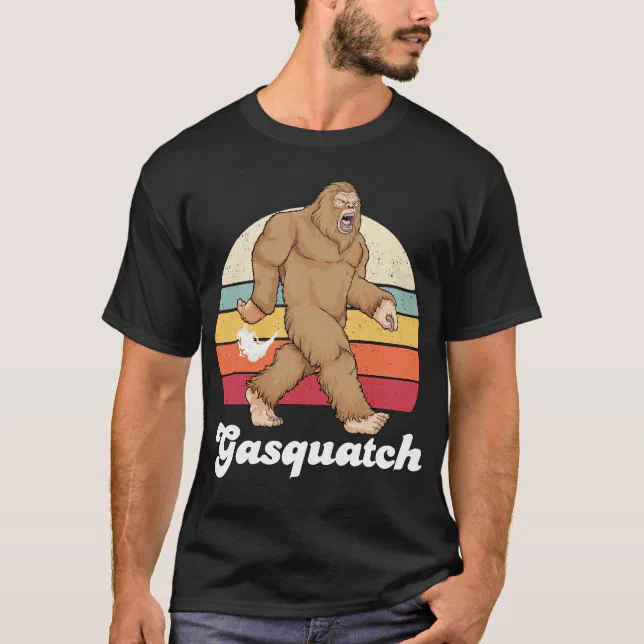 Gasquatch Funny Bigfoot Farting Gassy Sasquatch Fa T-Shirt | Zazzle