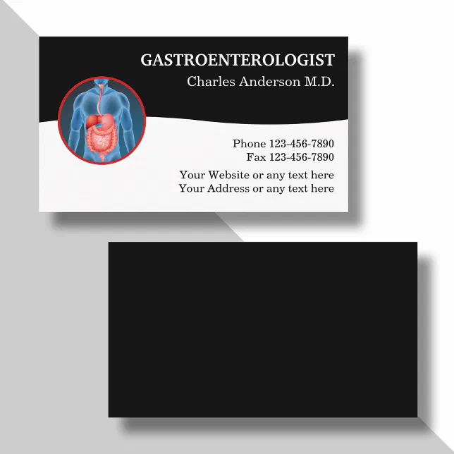 Gastroenterologist Medical Business Cards | Zazzle