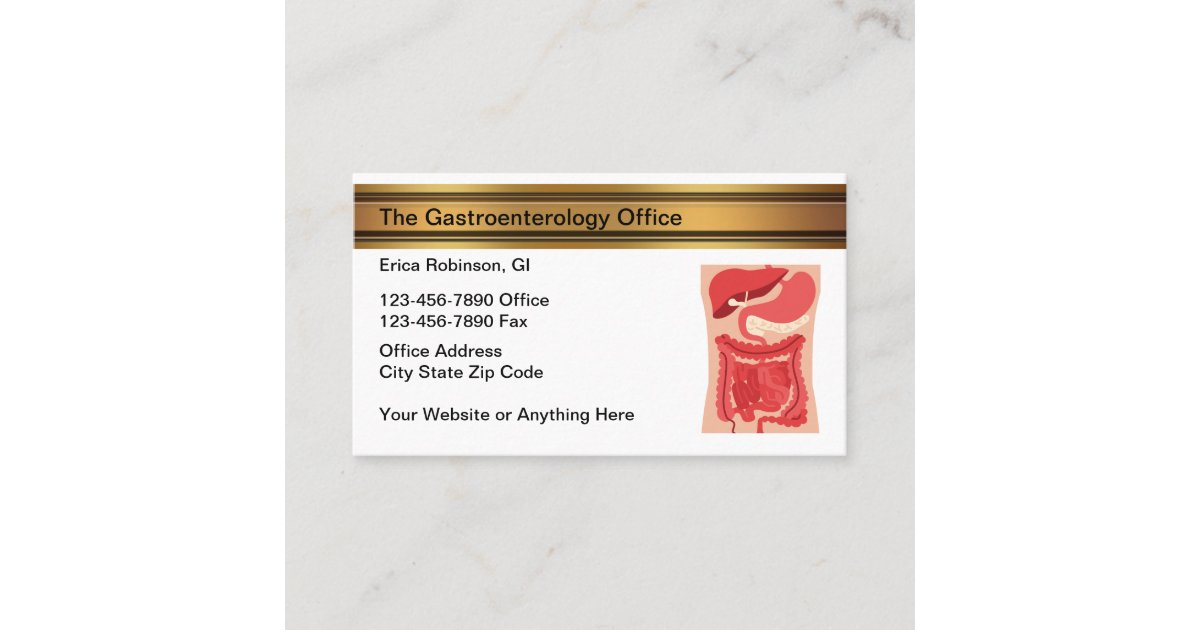 Gastroenterologist Office Gastroenterology Business Card | Zazzle
