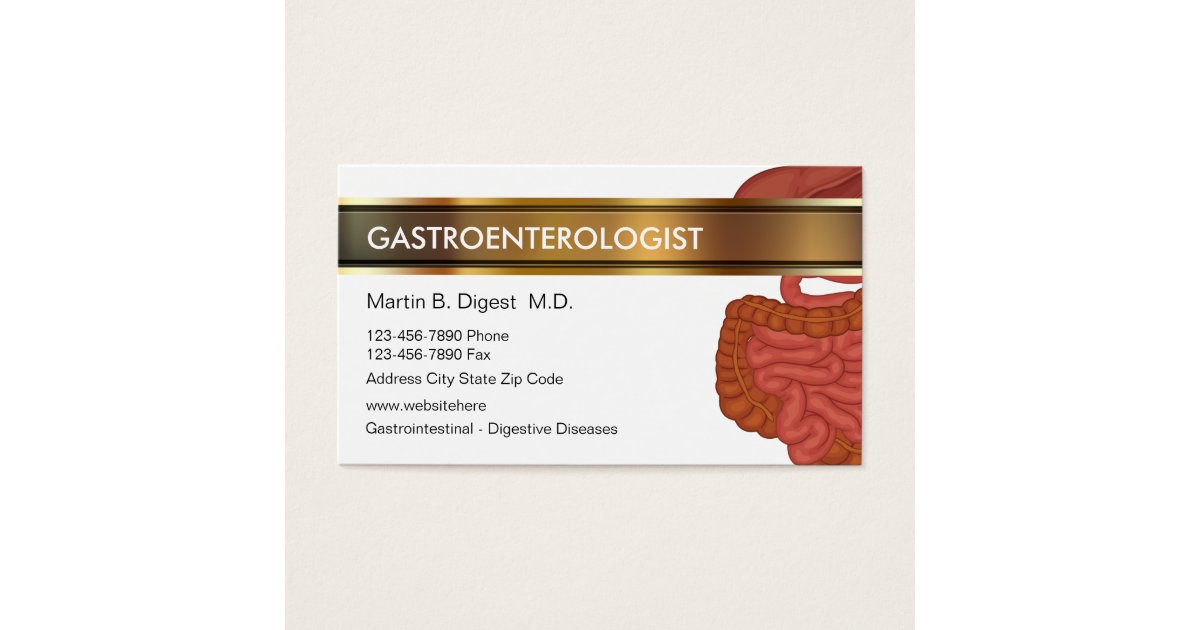 Gastroenterology Medical Business Cards | Zazzle.com