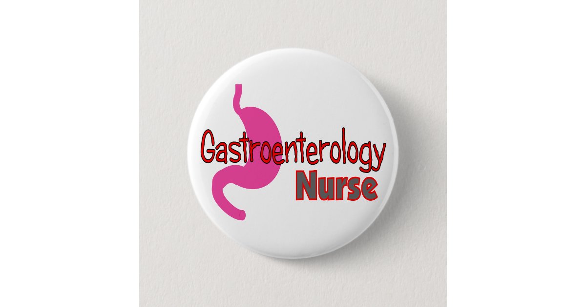 Gastroenterology NURSE Unique Stomach Button | Zazzle