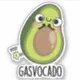 Gasvocado Funny Farting Avocado Pun Sticker | Zazzle