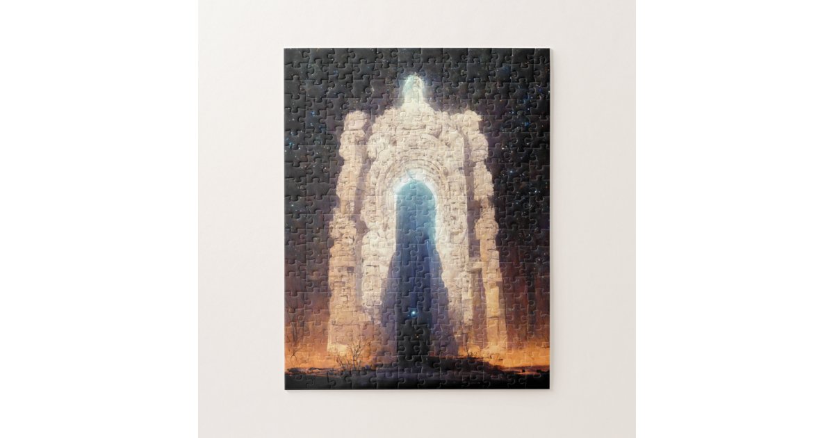 Gate To Eternity Fantasy Sci-Fi Art Jigsaw Puzzle | Zazzle