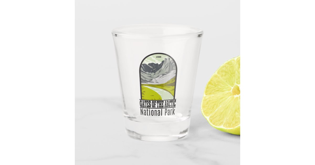 Gates of the Arctic National Park Alaska Vintage Shot Glass | Zazzle