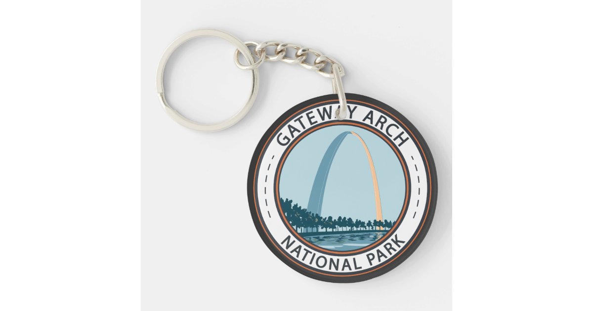Gateway Arch National Park Badge Keychain | Zazzle