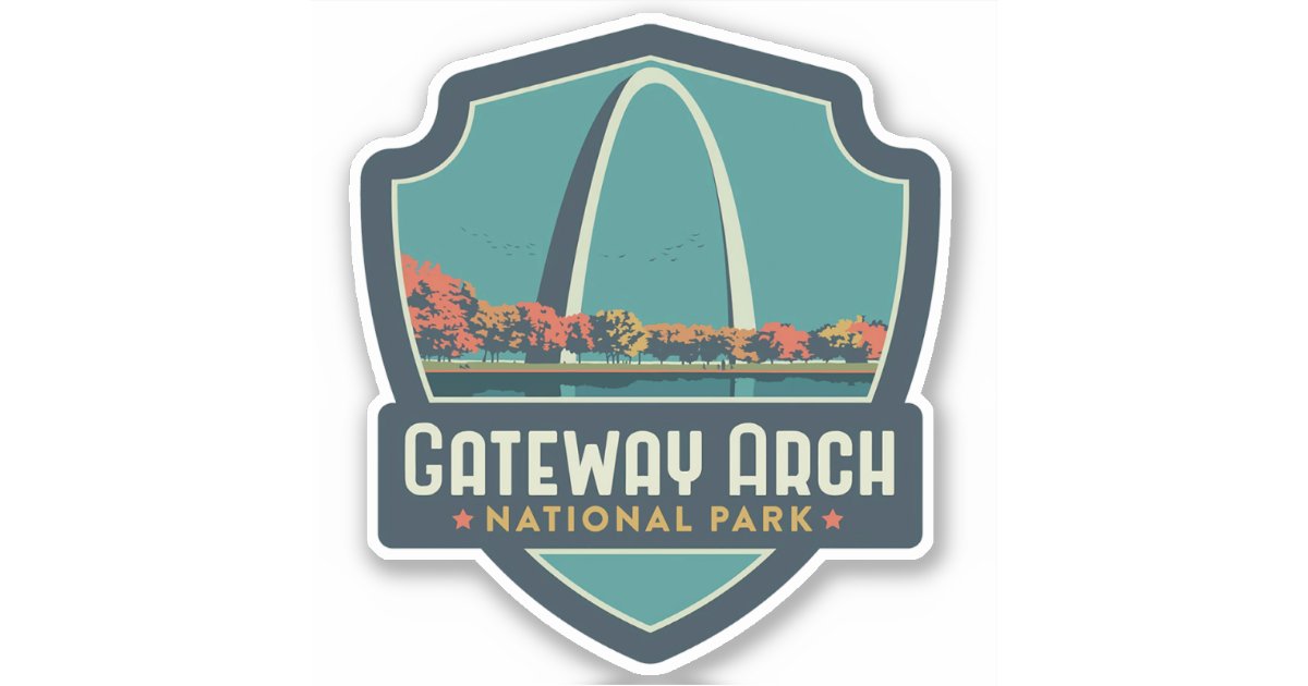 Gateway Arch National Park Sticker | Zazzle