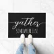 Gather Somewhere Else Fun Introvert Black Doormat | Zazzle