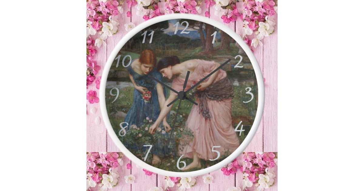 Gather Ye Rosebuds While Ye May Clock | Zazzle