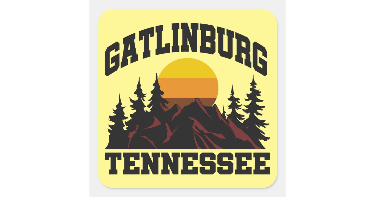 Gatlinburg,Tennessee Square Sticker | Zazzle